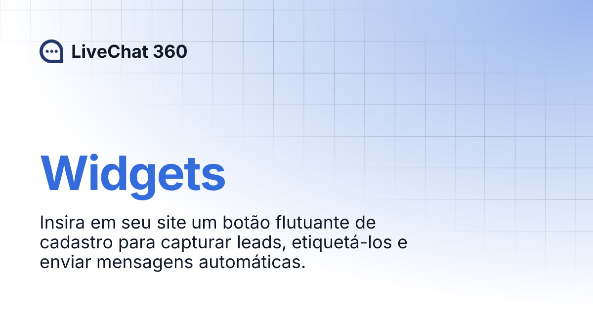 Widgets | LiveChat 360